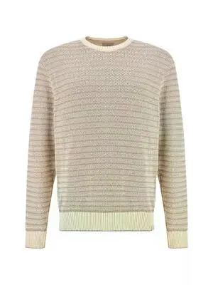 Paul & Shark Bouclé Striped Crew-neck Sweater
