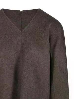 Max Mara V-neck Wool Blouse - Brown