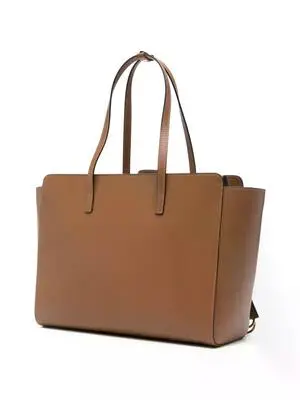 HIDESINS Leather Flap Tote Bag - Brown