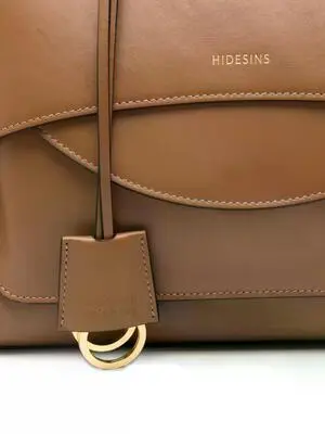 HIDESINS Leather Flap Tote Bag - Brown