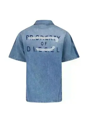 DIESEL® Short-sleeve Denim Shirt - Blue