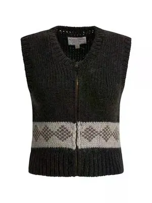 Filson Patterned-intarsia Zip-up Vest
