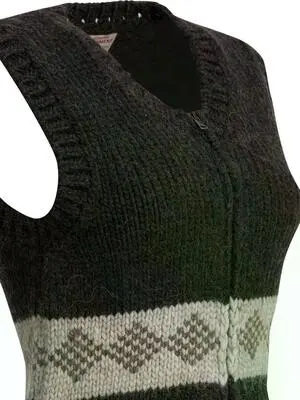 Filson Patterned-intarsia Zip-up Vest