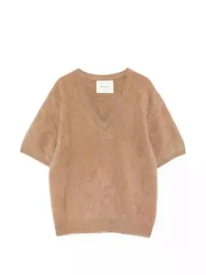 LISA YANG Lovisa V-neck Top - Neutrals