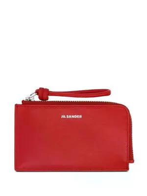 JIL SANDER Zip Wallet - Red