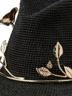 MAISON MICHEL Neva Leaf-detailed Hat