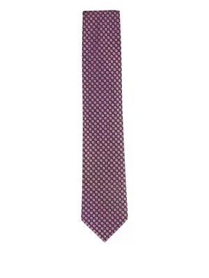Zegna Patterned Neck Tie - Pink