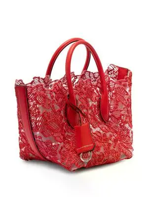 Ermanno Scervino Floral-appliqué Top Handle Bag