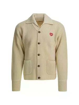 HUMAN MADE Heart-patch Button-up Cardigan - Neutrals
