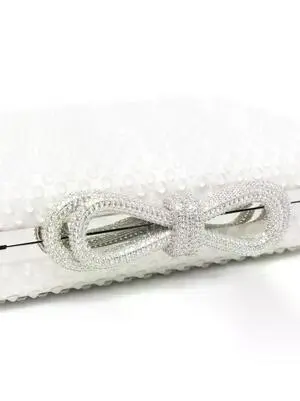 Mach & Mach Double Bow Embellished Clutch