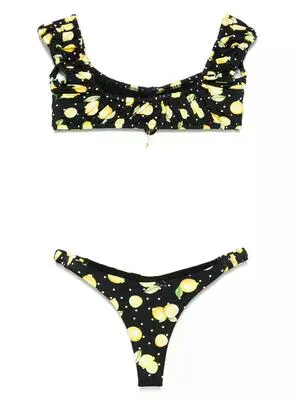 LESLIE AMON Lemon-print Bikini