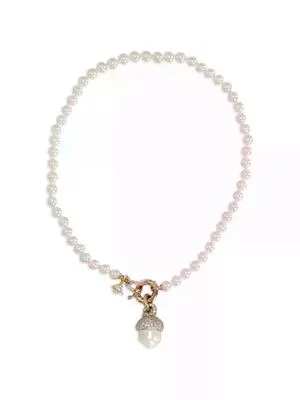 VIVIENNE WESTWOOD Charm Beaded Necklace - White