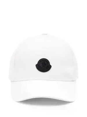 Moncler Logo Patch Baseball Cap - White