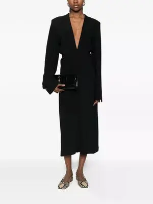 TOTEME V-neck Long Sleeve Slouch Dress