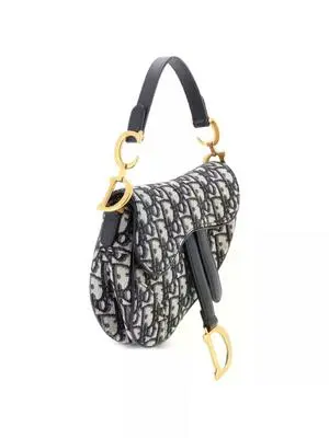 Dior Saddle Handbag Oblique Canvas Mini - Blue