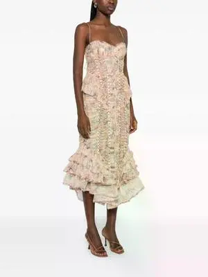 Zimmermann Rebellion Ruffled Midi Dress