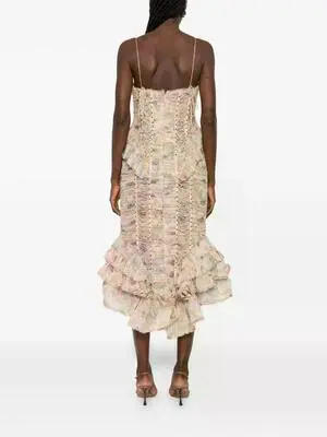 Zimmermann Rebellion Ruffled Midi Dress