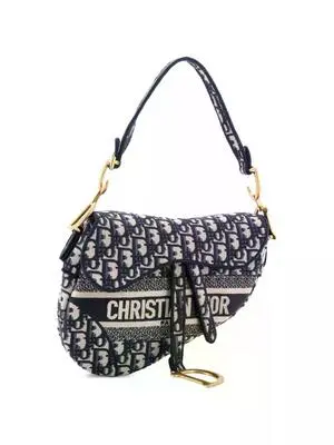 Dior Oblique Canvas Saddle Bag - Blue