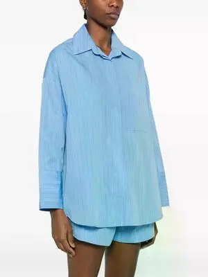Faithfull The Brand Clemente Chest-pocket Striped Shirt - Blue