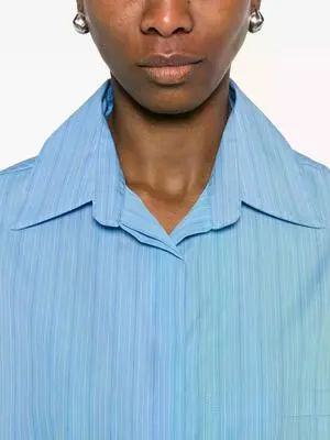 Faithfull The Brand Clemente Chest-pocket Striped Shirt - Blue