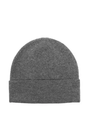Max Mara Caimanone Logo Beanie Hat - Grey