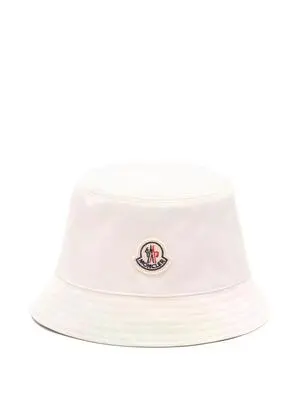 Moncler Logo Patch Bucket Hat - Neutrals
