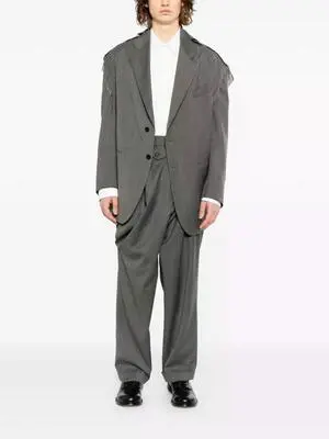 MOOHONG Deconstructed Striped Jacket