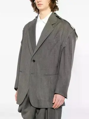 MOOHONG Deconstructed Striped Jacket