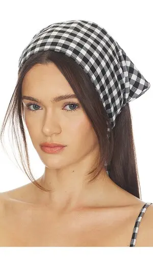 Tularosa Eppie Headscarf - Black & White Gingham