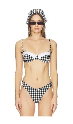 Tularosa Eppie Top - Black & White Gingham