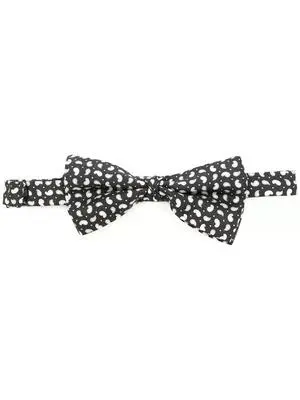 Etro Paisley Print Bow Tie - Black