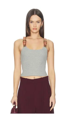 Monse Leather Strap Tank Top