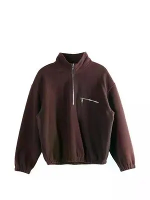 RIER Half-zip Fleece Sweatshirt - Brown