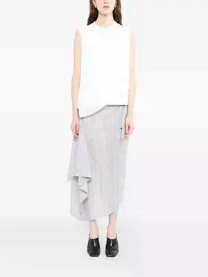 MOOHONG Striped Midi Skirt