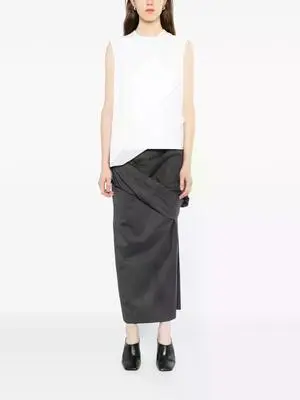 MOOHONG Layered Midi Skirt
