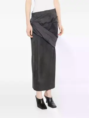 MOOHONG Layered Midi Skirt