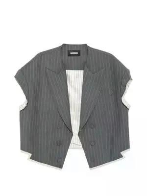 MOOHONG Striped Sleeveless Blazer