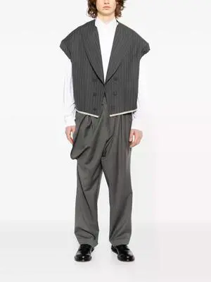 MOOHONG Striped Sleeveless Blazer