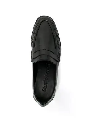 Studio Amelia Leather Loafers - Black