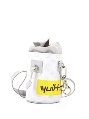 LOUIS VUITTON Chalk Nano Bucket Bag Limited Edition Logo Story - Grey