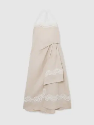 REISS Arla Lace-trimmed Linen Beach Dress