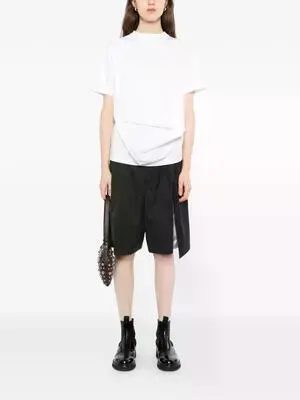 MOOHONG Front-draped T-shirt