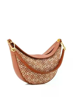 Loewe Luna Anagram Jacquard Hobo Bag - Brown