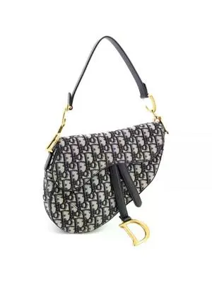 Dior Saddle Handbag Oblique Canvas Medium - Blue