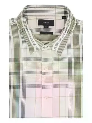 Vince Check-pattern Button-up Shirt - Neutrals