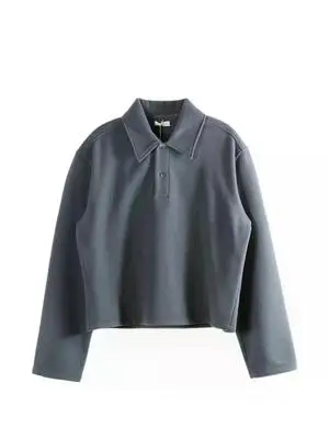 RIER Long-sleeve Polo Shirt - Grey
