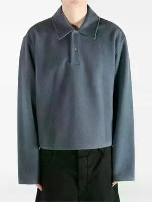 RIER Long-sleeve Polo Shirt - Grey
