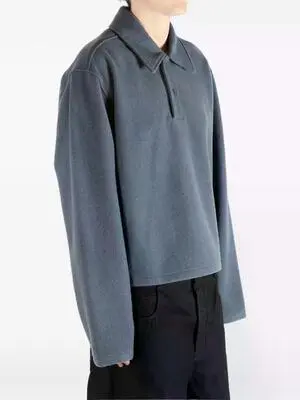 RIER Long-sleeve Polo Shirt - Grey