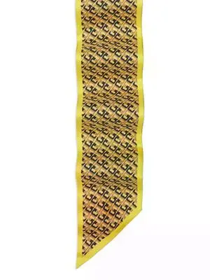 Tory Burch T Link Patterned Silk Tie - Yellow