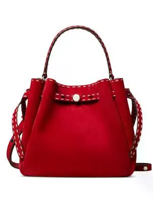 Tory Burch Romy Pick Stitch Bucket Bag